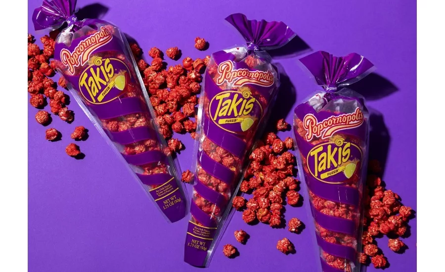 Popcornopolis collaborates with Takis to launch spicy popcorn | Snack ...