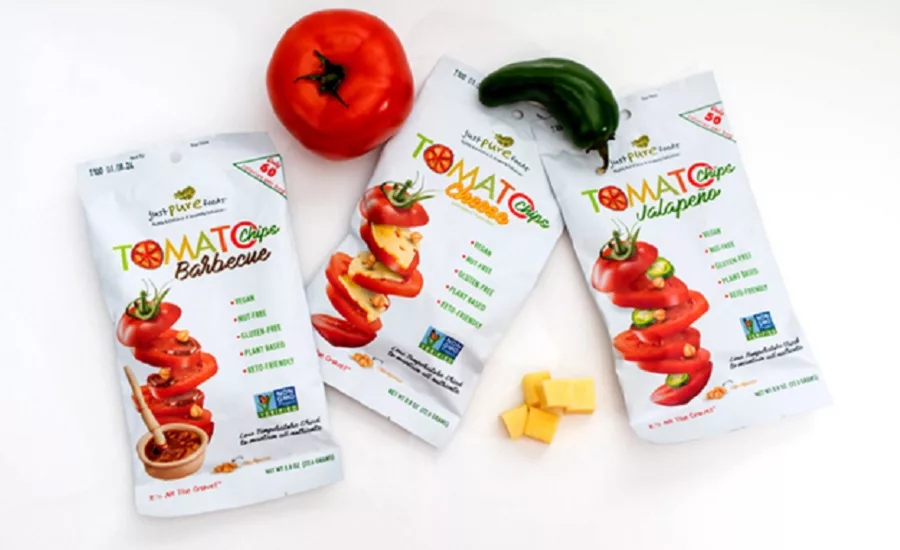 Just Pure Foods launches Tomato Chips vegetable snacks | Snack Food ...
