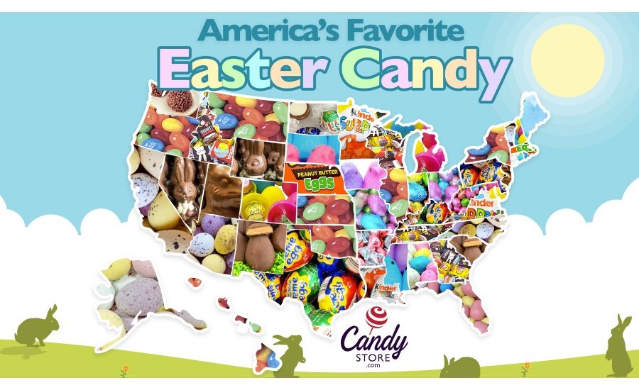 Candystore.com creates maps highlighting Most Popular Easter Candy ...