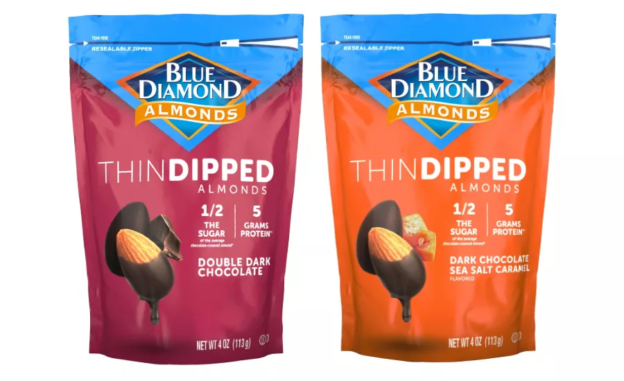 Blue Diamond debuts Chocolate 'Thin Dipped Almonds' | Snack Food ...