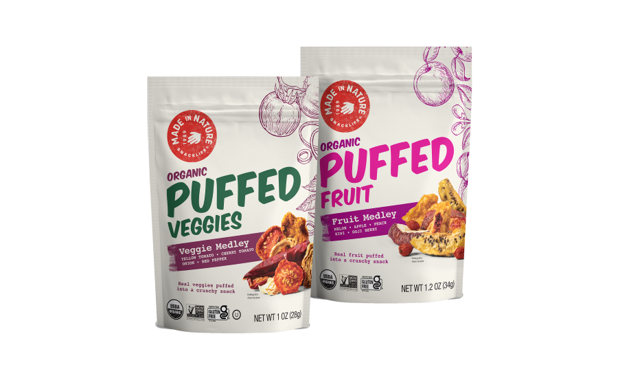 Made in Nature releases Puffed Veggie and Fruit Snacks | Snack Food ...