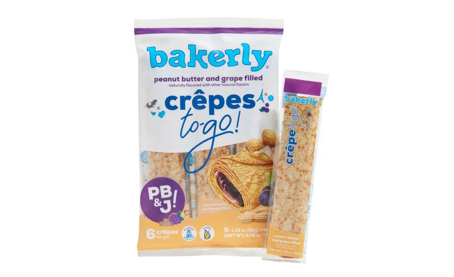 Bakerly introduces on-the-go PB and grape-filled crêpes | Snack Food ...