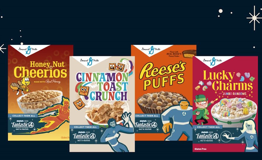 General Mills teams up with Fantastic Four on LTO boxes | Snack Food ...