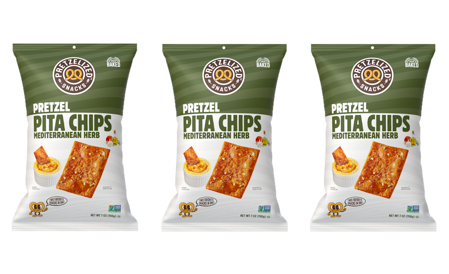 Pretzelized launches Mediterranean Herb Pretzel Pita Chips | Snack Food ...