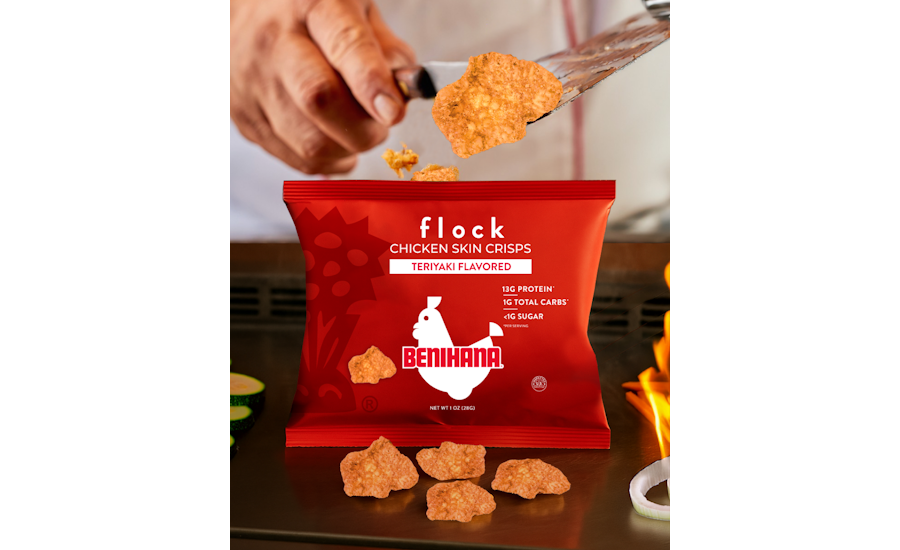 Flock Foods launches Benihana-inspired chicken crisps | Snack Food ...