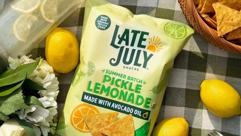 Late July introduces LTO Pickle Lemonade tortilla chips | Snack Food ...