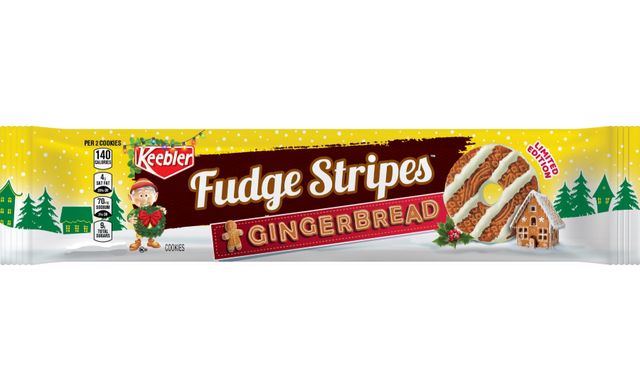Keebler limited-edition Gingerbread Fudge Stripes cookies | Snack Food ...