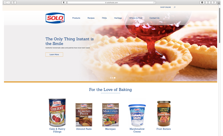 New Solo Foods website launches to inspire bakers | 2020-09-29 | Snack ...